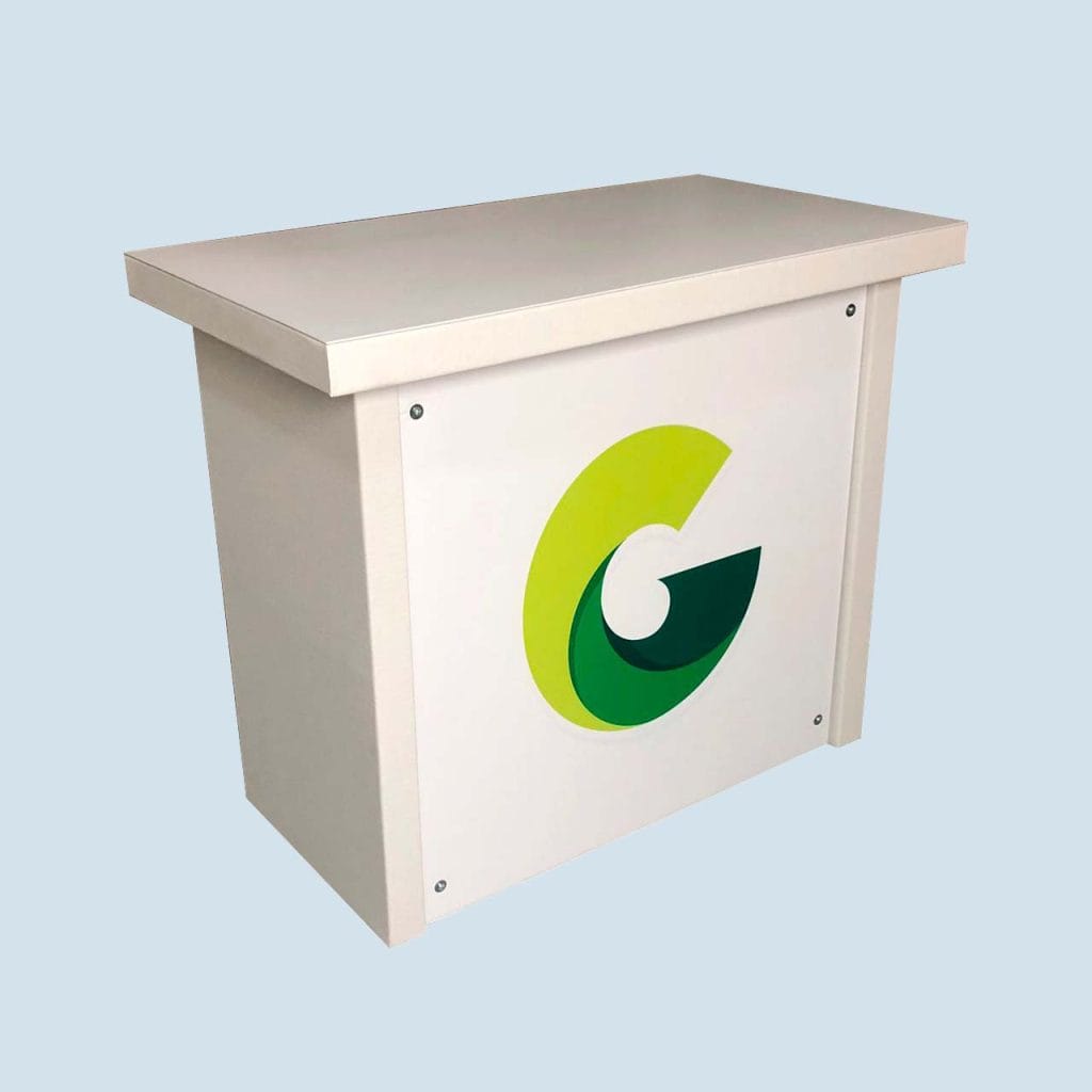 Counter mostrador armable para ferias - Cartongroup