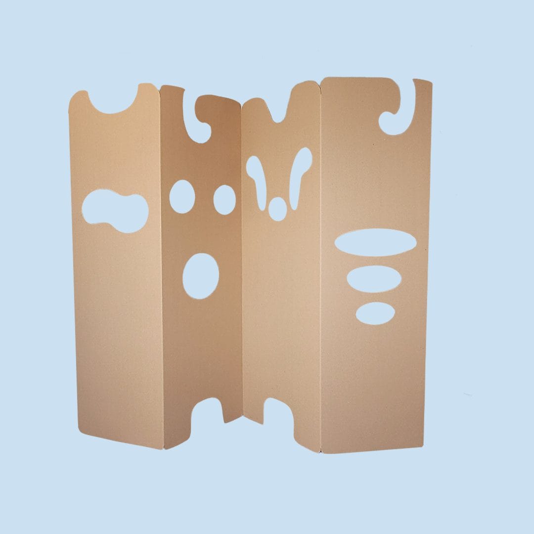 Biombo plegable en cartón kraft - Cartongroup